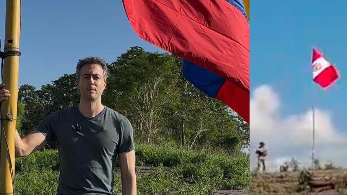 Peruanos responden a Daniel Quintero e izan su bandera en el mismo ...